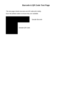 Barcode QR Test Page - PrintTester