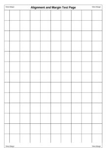 Alignment And Margins Test Page - PrintTester