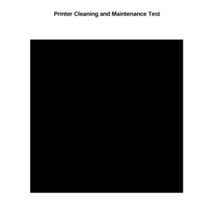 Printer Cleaning And Maintenance Test Page - PrintTester