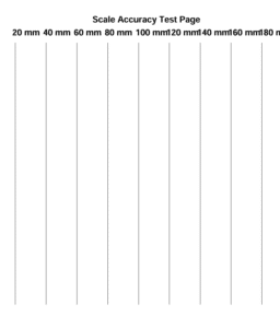 Scale Accuracy Printer Test Page - PrintTester